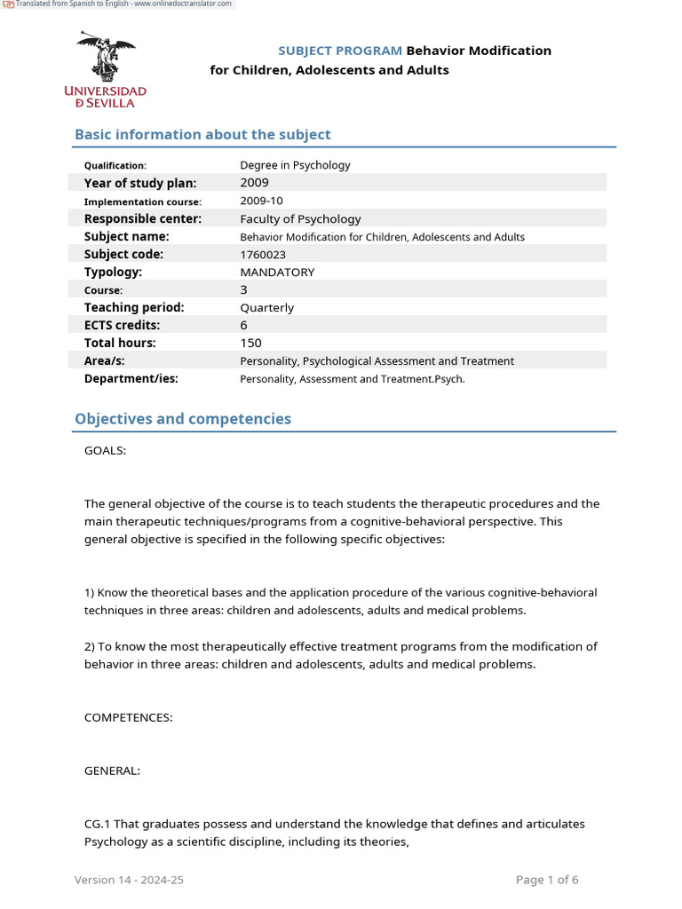 Programa - 1760023 - 14 (2) .Es - en | PDF | Psychology | Behavior ...