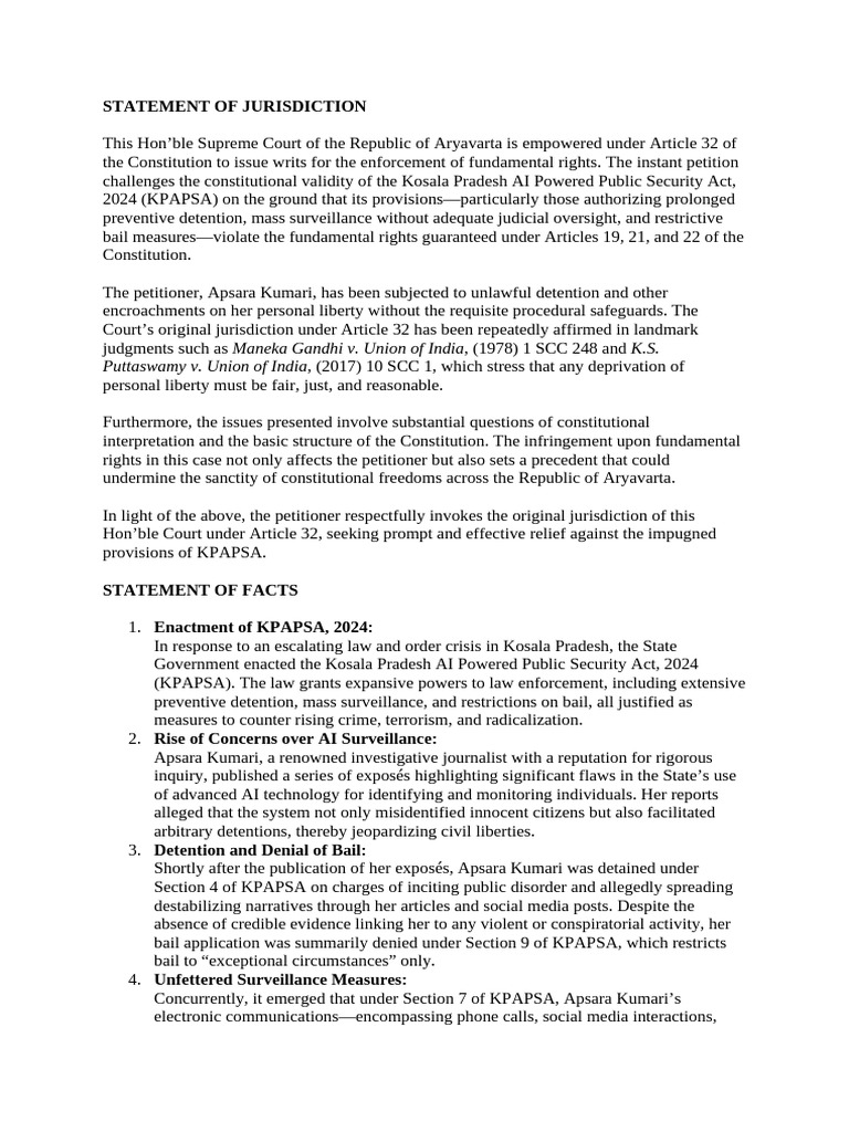 Statement of Jurisdiction by GPT | PDF | Bail | Detention (Imprisonment)