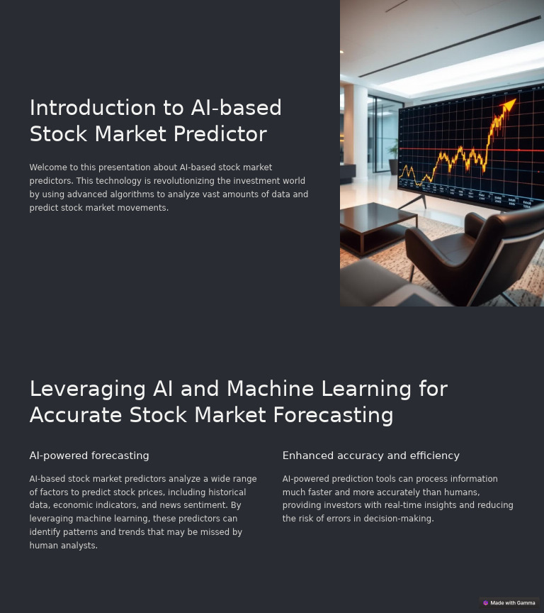 Introduction To AI Based Stock Market Predictor | PDF