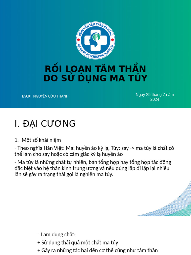 Rối Loạn Tâm Thần Do Sử Dụng Ma Tuy.bs Thanh | PDF