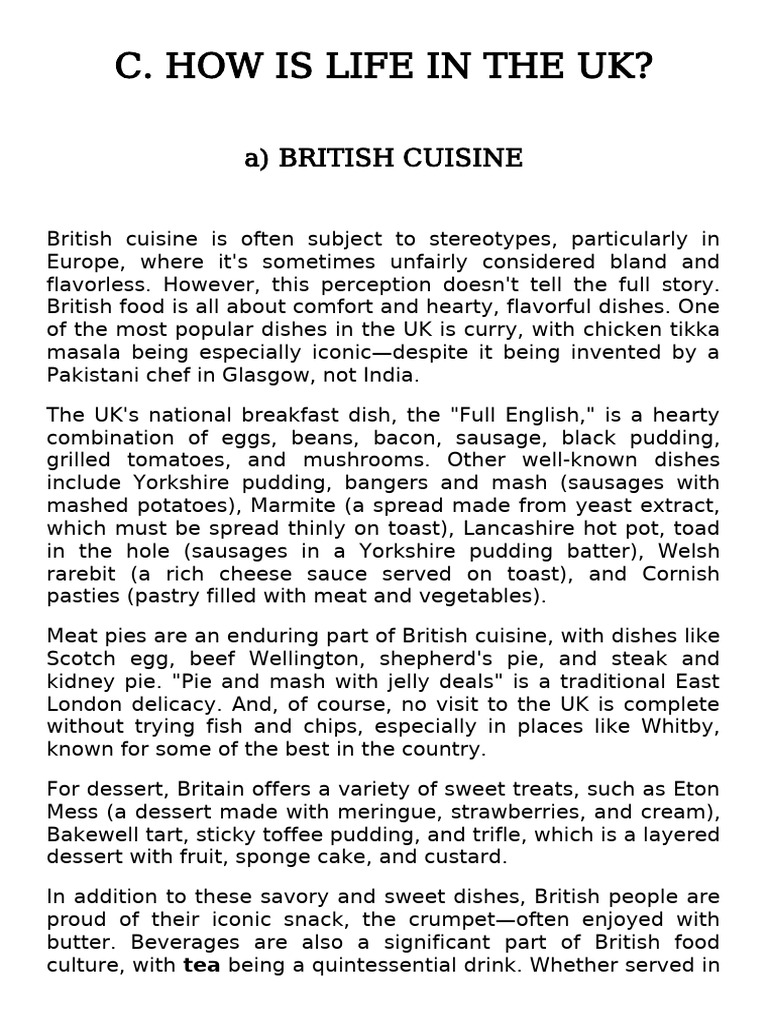 Exploring The United Kingdom | PDF | British Cuisine | Pudding