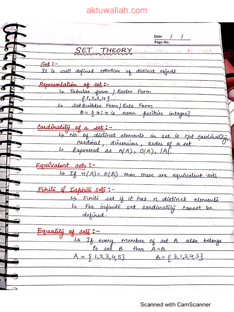 Set Theory (Unit-1) DSTL Watermark 250212 233930 | PDF