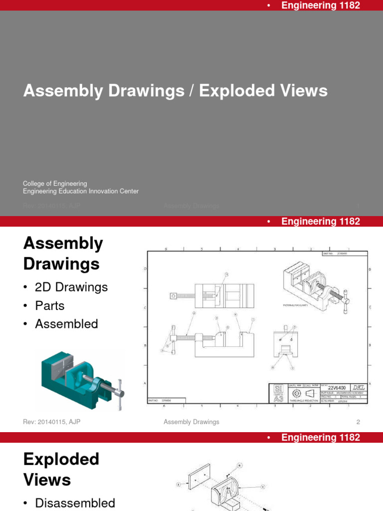 Assembly Drawings Exploded Views | PDF