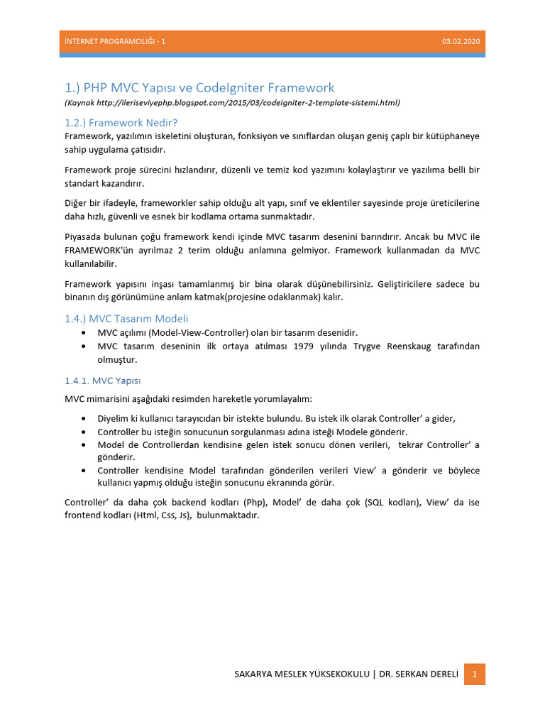 İnternet Programcılığı Ders 2 | PDF