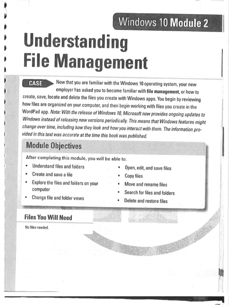 0-Windows 10 Module 2 TXT - File Management | PDF