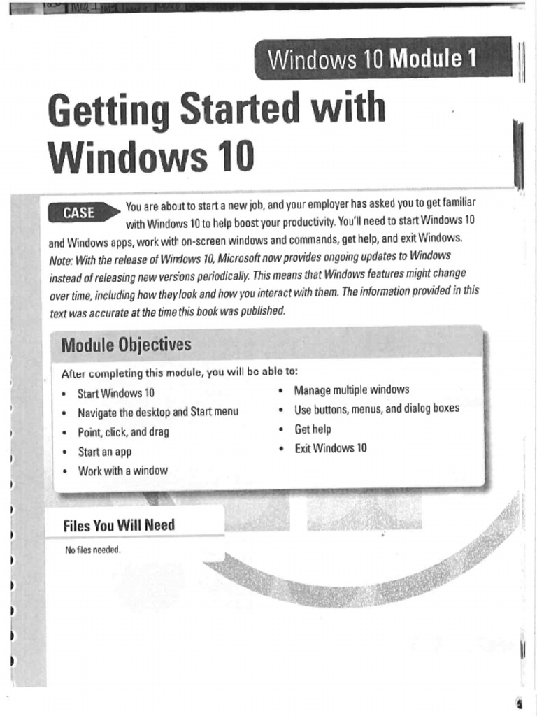 0-Windows 10 Module 1 txt - Getting Started | PDF 0-Windows 10 Module 1 txt - Getting Started | PDF