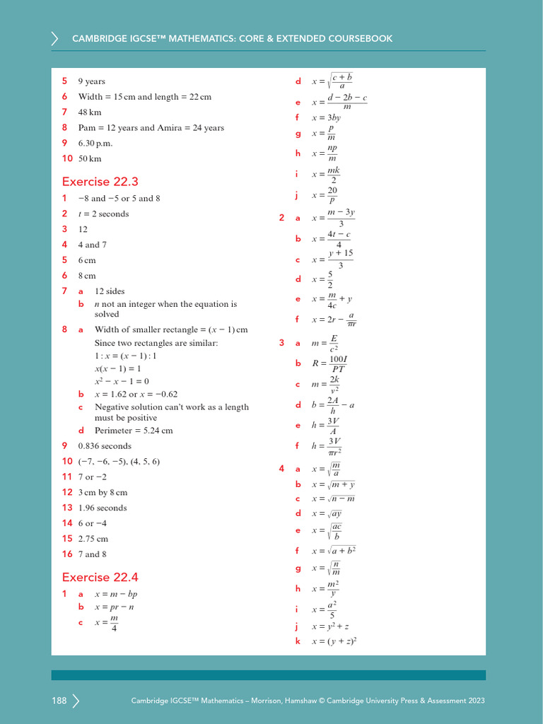 Chapter 17 Answers | PDF | Mathematics