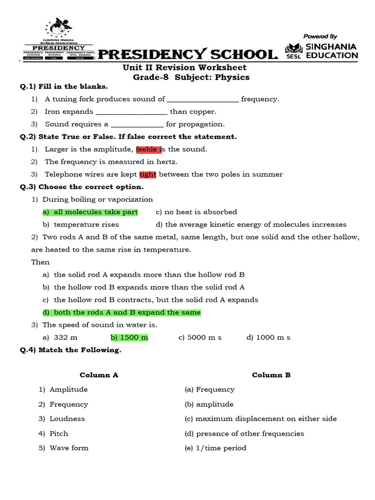 Grade_8_Physics_Worksheet--DF.1732195487 (1) | PDF | Sound | Waves