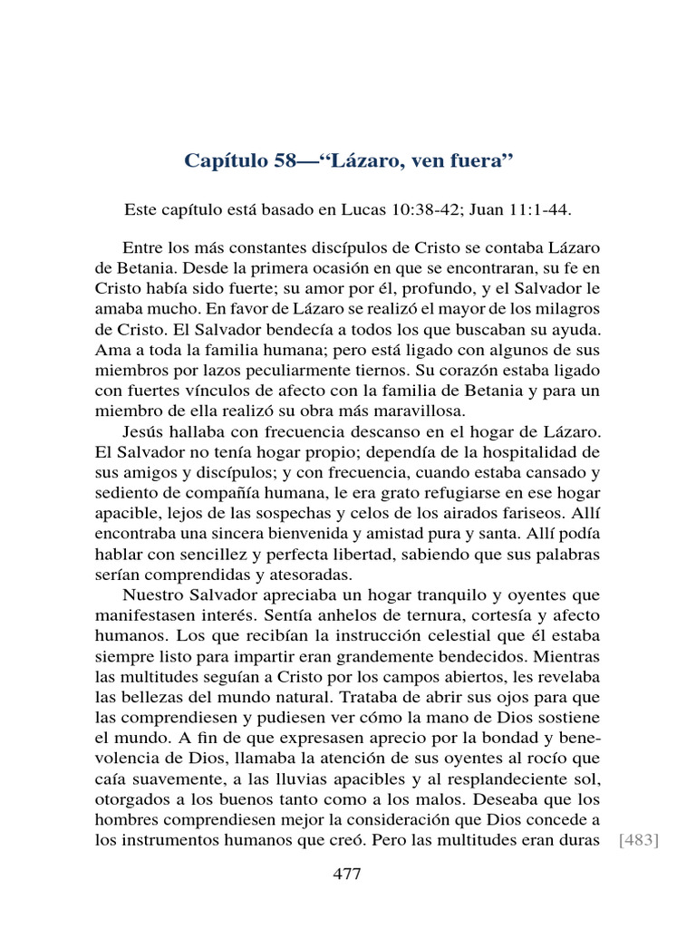 Resurrección de Lázaro en Betania | PDF | Cristo (título) | Jesús