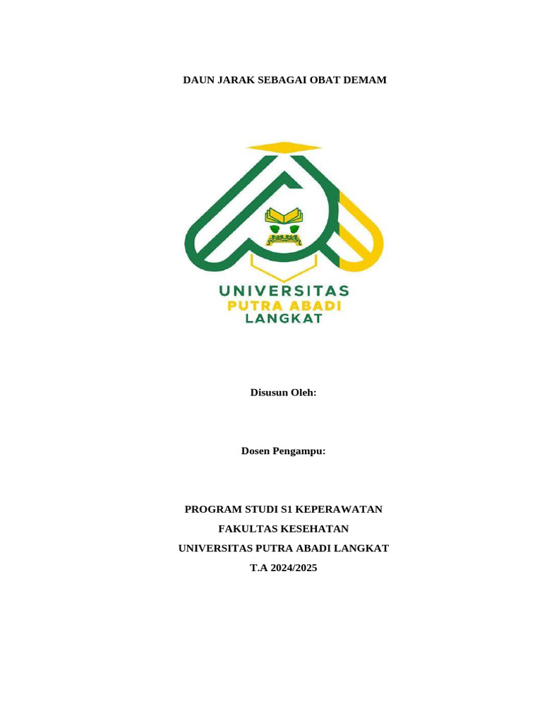 Makalah Daun Jarak Bu Aisyah | PDF