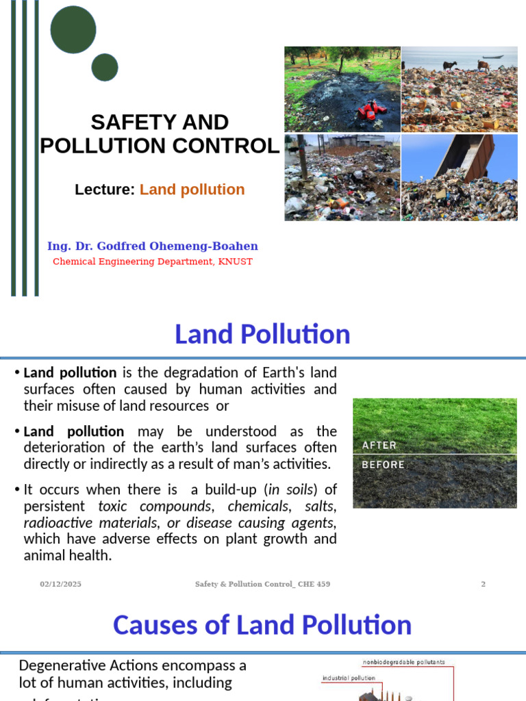 Land Pollution | PDF | Cost Of Living | Soil
