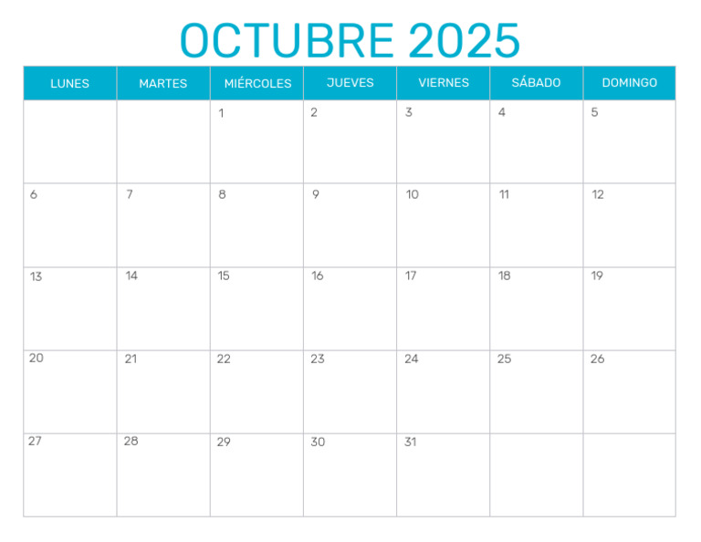 calendario-octubre-2025 | PDF