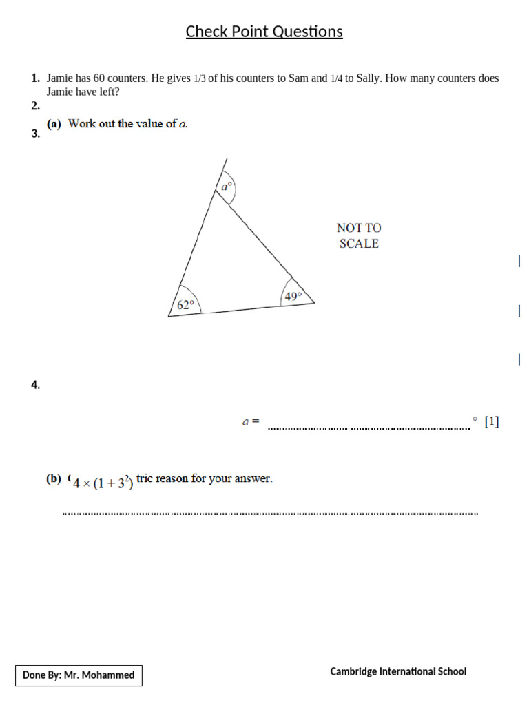 Checkpoint Questions-Term2 - Mid | PDF