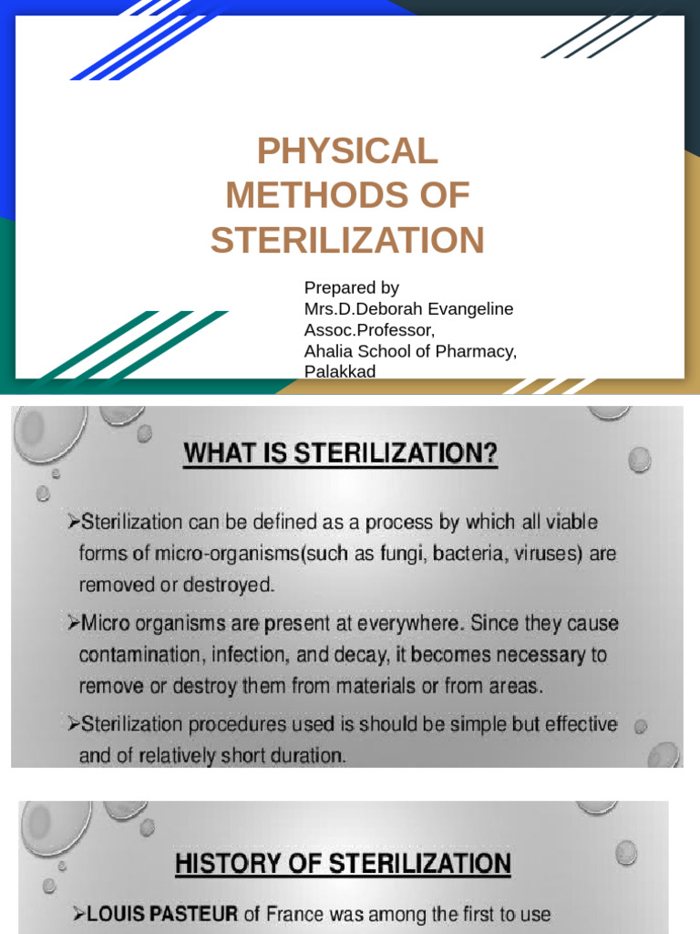 Unit -II Physical Method of Sterilization | PDF