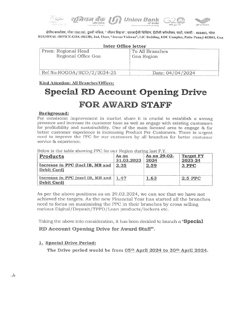 Special Recurring Deposit Drive | PDF