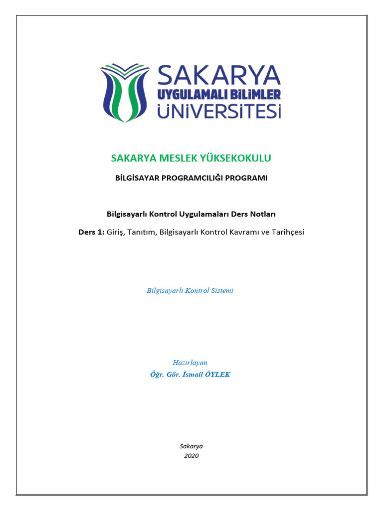 Bku Hafta1 Dersnotu | PDF