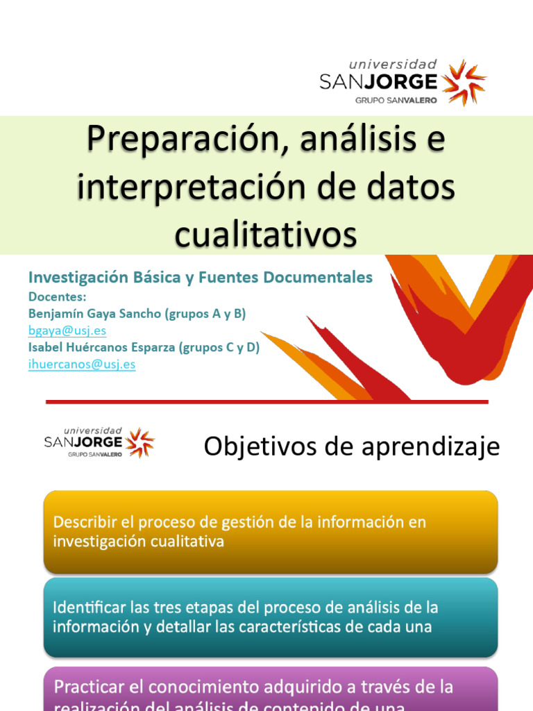 Preparación Análisis e Interpretación de Datos Cualitativos | PDF ...