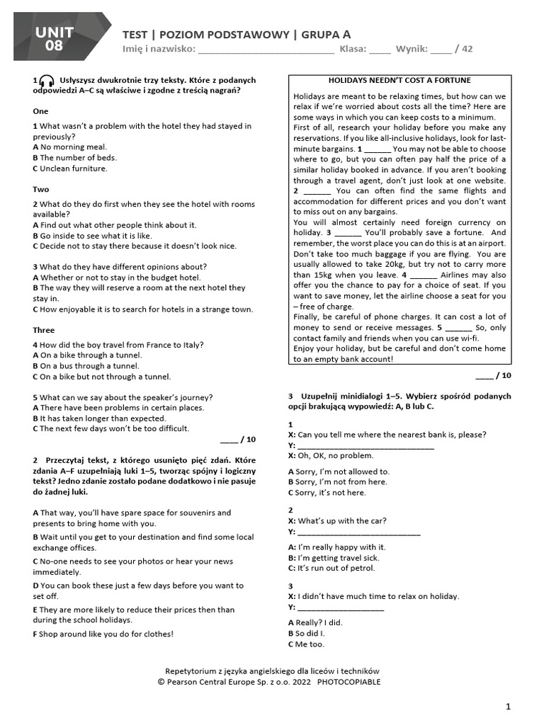 Test A | PDF