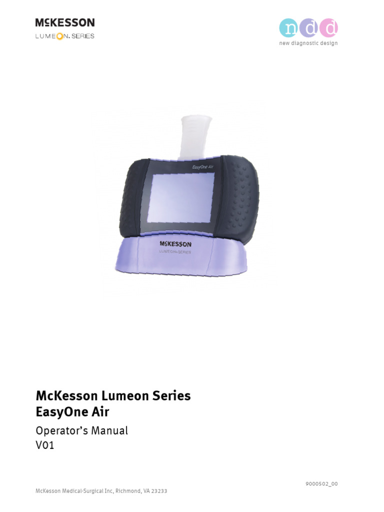 McKesson Lumen Series EasyOne Air Operator's Manual V1.0 en 9000502 ...