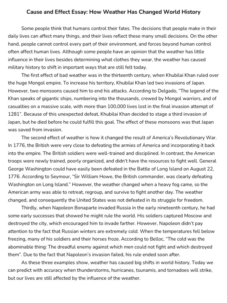 Example Essay | PDF | Weather | Napoleon