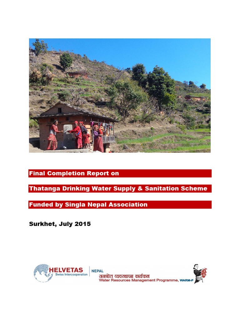 Final-Completion-Report-on-Thatanga_Singla-Nepal | PDF | Sanitation ...