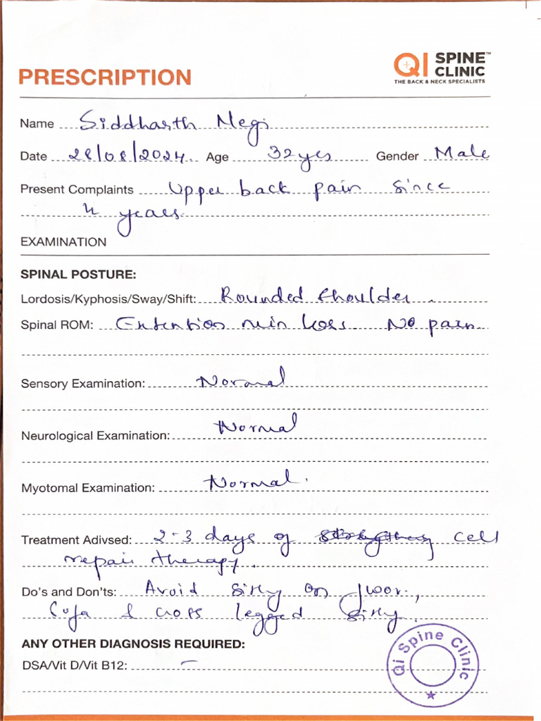 Prescription NEGI | PDF