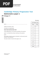 Stage 4 Maths Progression Test 2025 | PDF | Mathematics