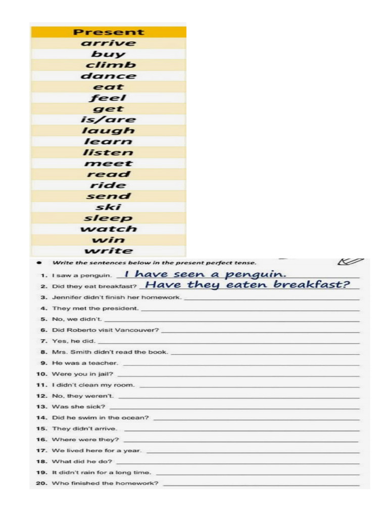 Present Perfect 2 | PDF