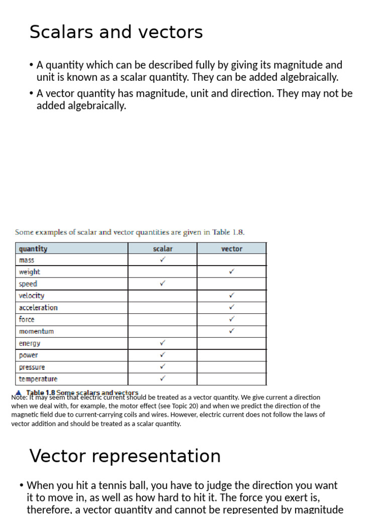 Scalars and Vectors Explained | PDF | Euclidean Vector | Force