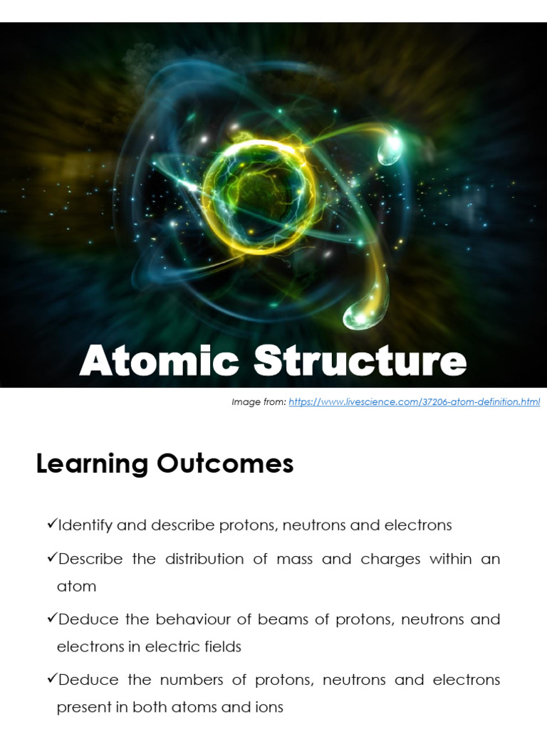 2.0 Atomic Structure (Student Version) | PDF | Atoms | Electron ...