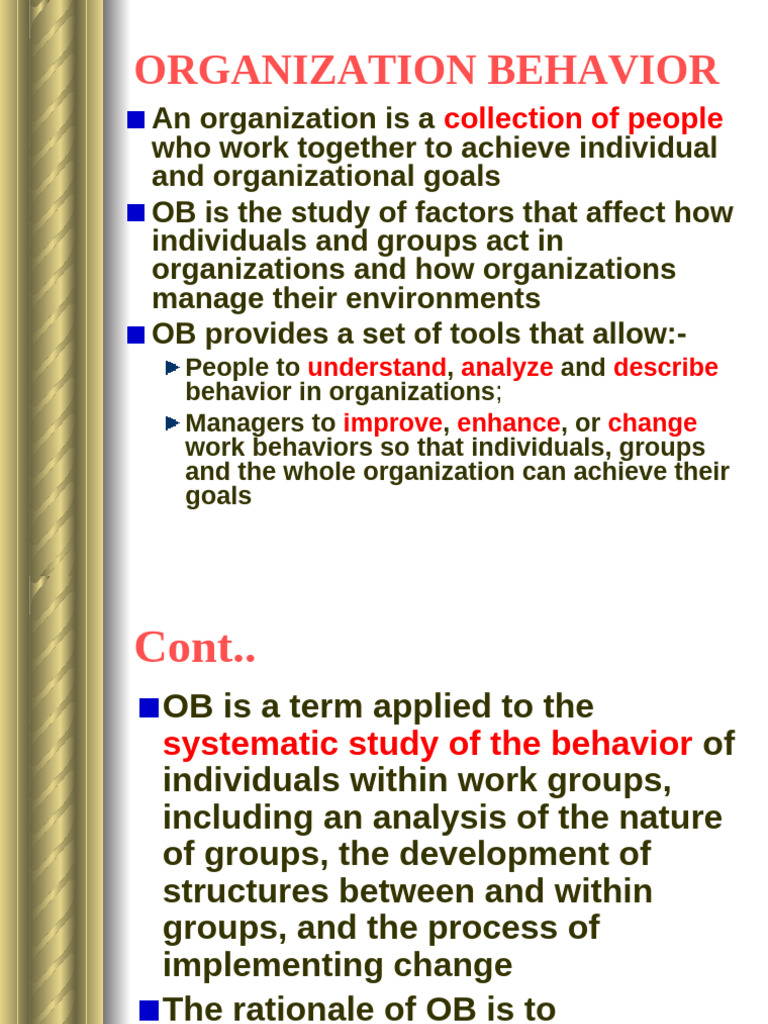 Understanding Organizational Behavior | PDF | Organizational Behavior ...