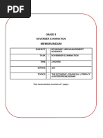 Grade 8 Term 4 Ems Question Paper | PDF | Debits And Credits | Banks