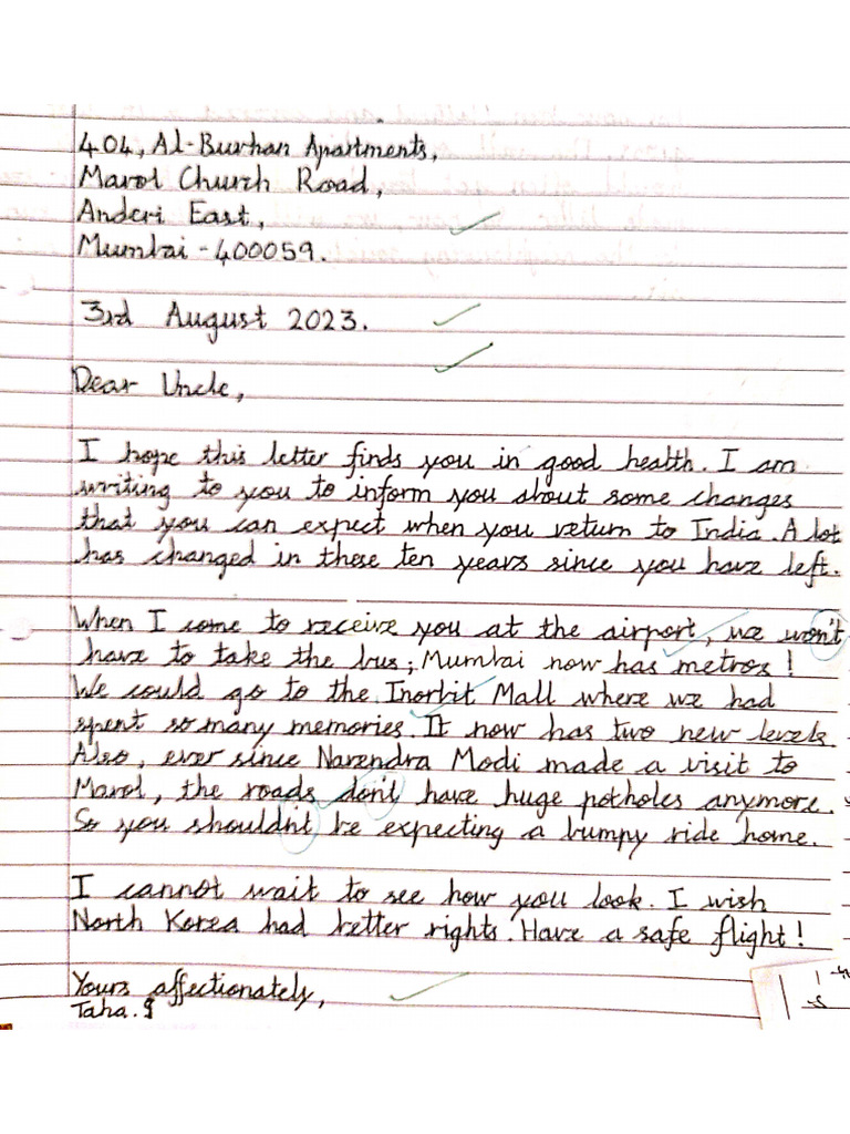 English letter writing icse | PDF