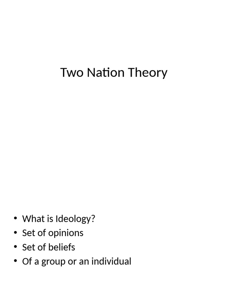 Two Nation Theory | PDF