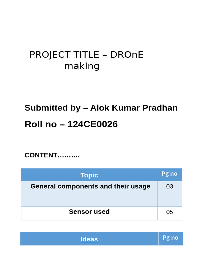 Drone - Assignment - Alok Kumar Pradhan | PDF | Unmanned Aerial Vehicle | Accelerometer