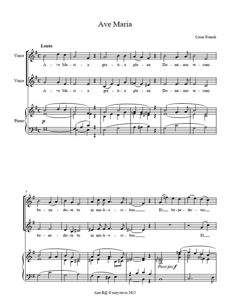 Ave Maria by Cesar Franck PDF | PDF