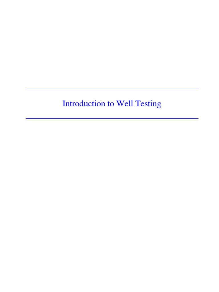 Well Testing | PDF | Petroleum Reservoir | Gases