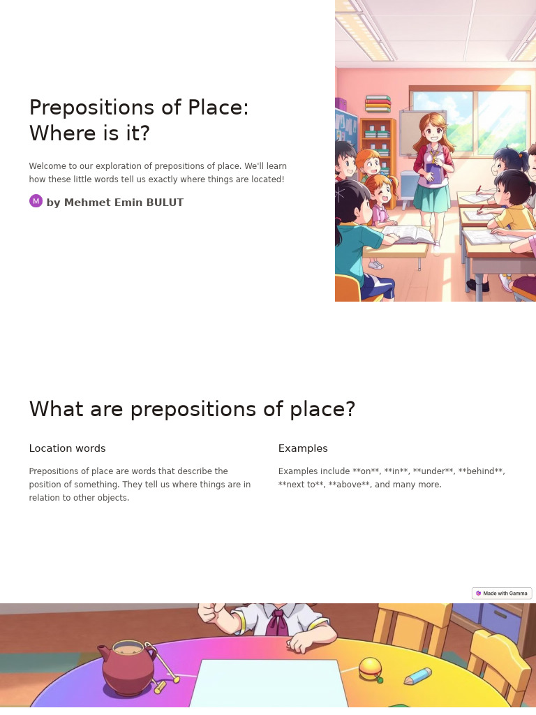 Prepositions of Place Where Is It | PDF
