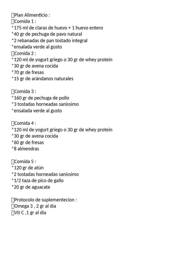 ?plan Alimenticio | PDF