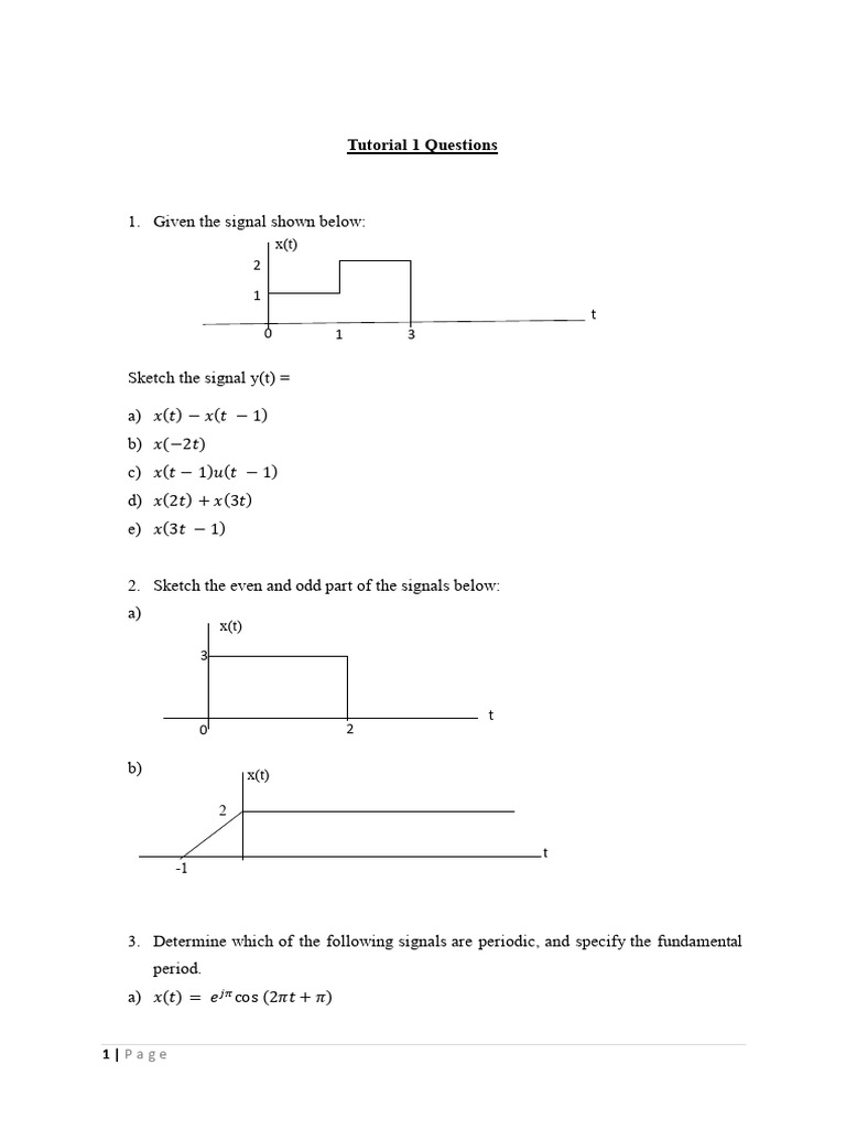 Tutorial 1 Questions-1 | PDF