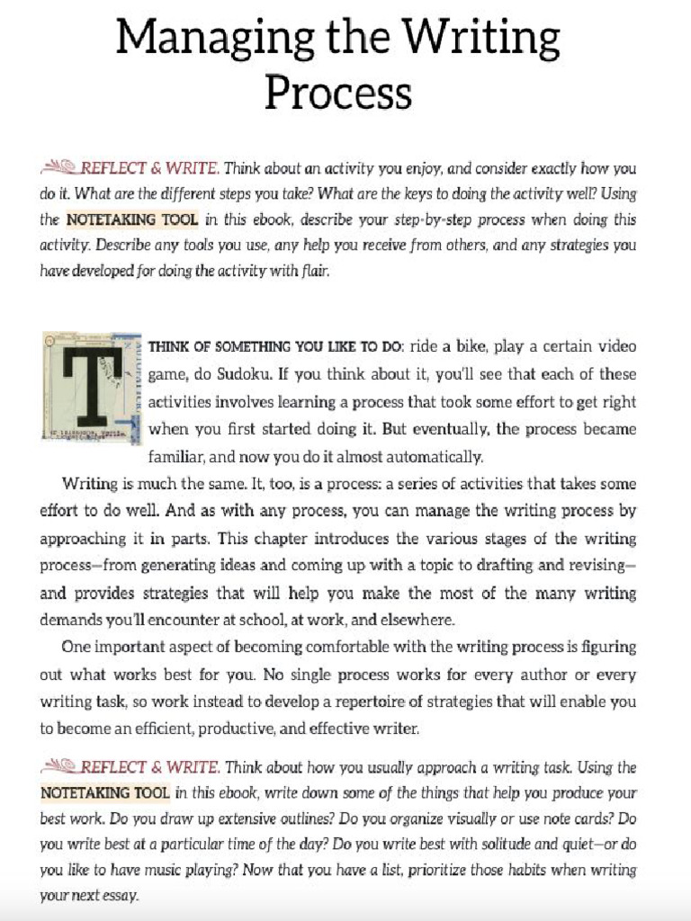 Chapter 9 - Managing The Writing Process | PDF