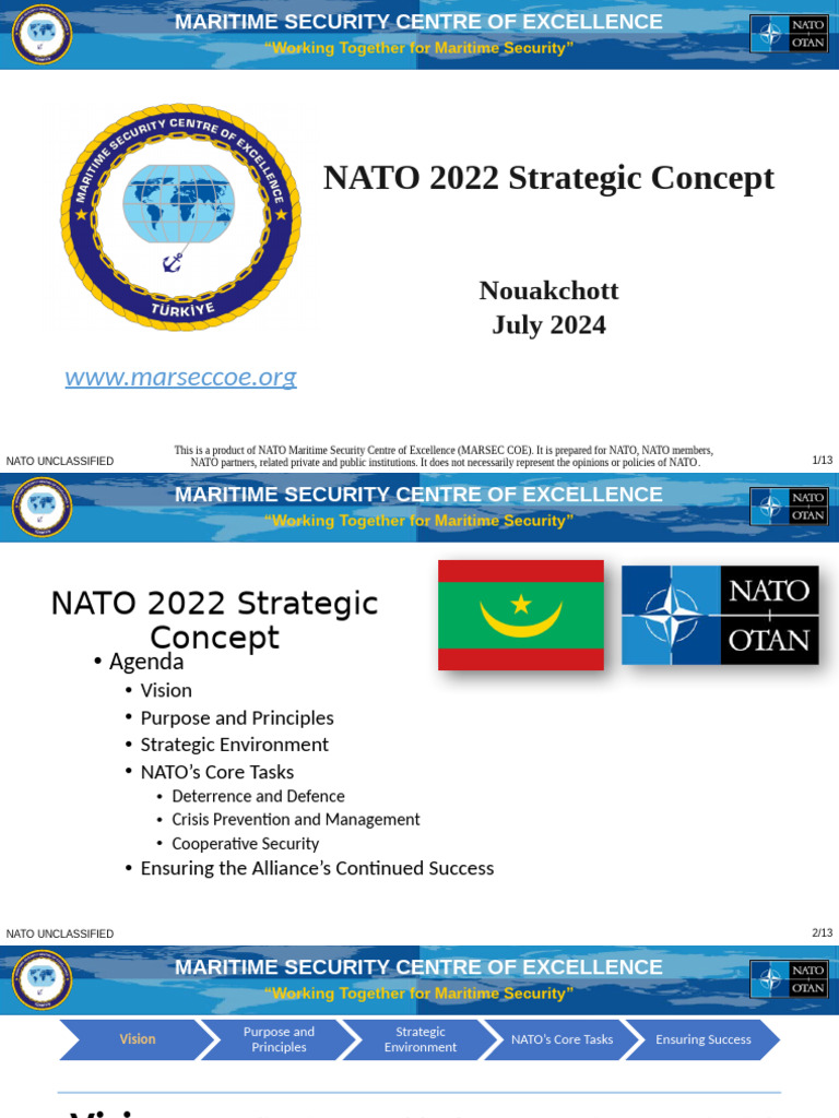 MSA SO1_NATO Strategic Concept_Nouakchott July 2024_NSN | PDF | Nato ...