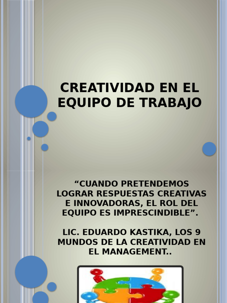 Creat en El Equipo de Trabajo | PDF | Creatividad | Pensamiento