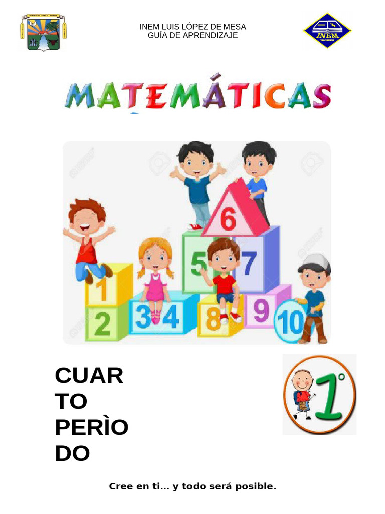 Guia Matemáticas 4to Periodo | PDF