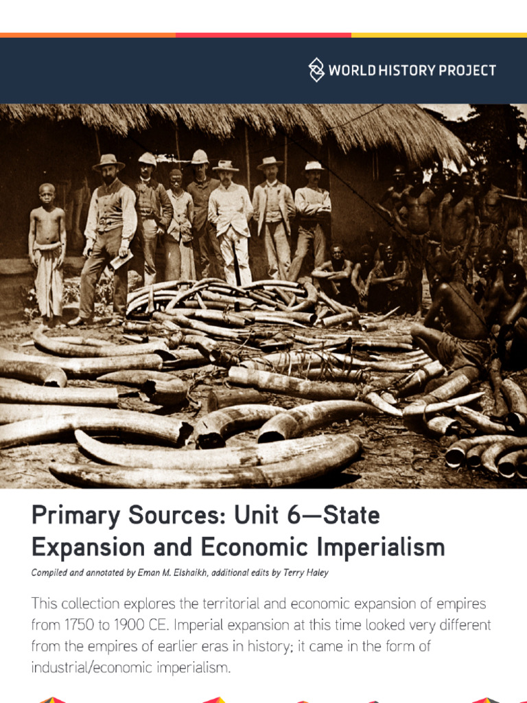 Primary Sources - Economic Imperialism and State Expansion | PDF