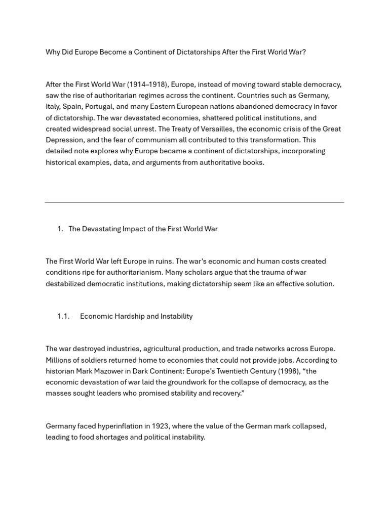 Rise of Dictatorship | PDF | Fascism | Communism