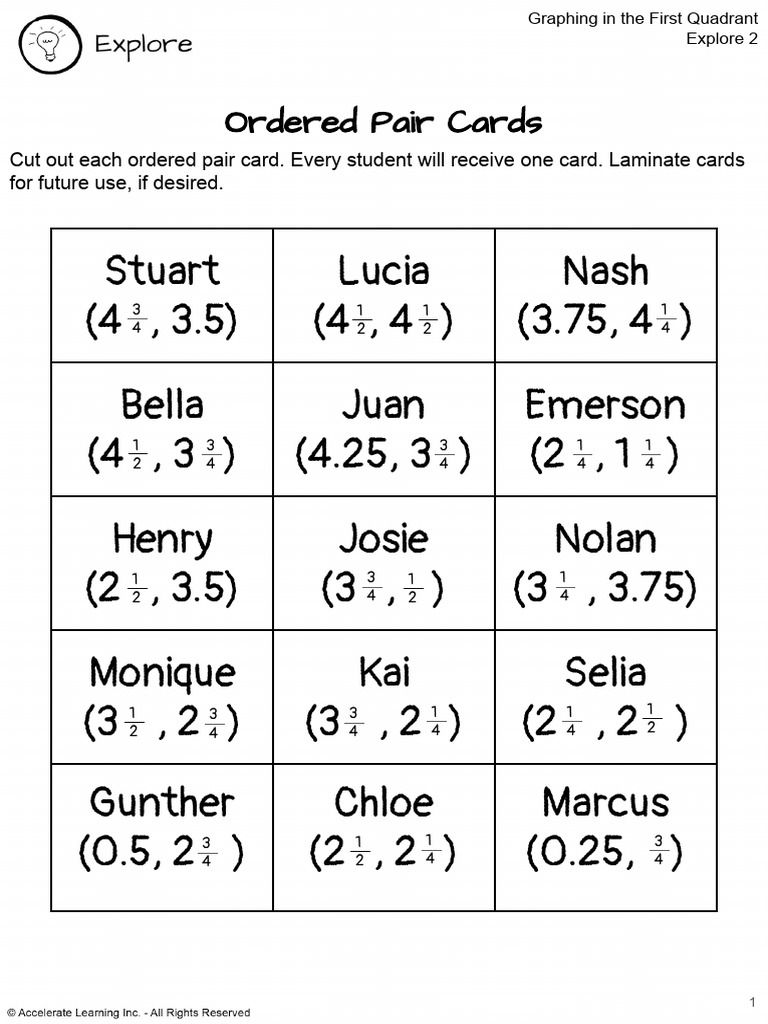 KOVIDH VISWANADHULA - Graphing int he first quadrant explore 2 ordered ...