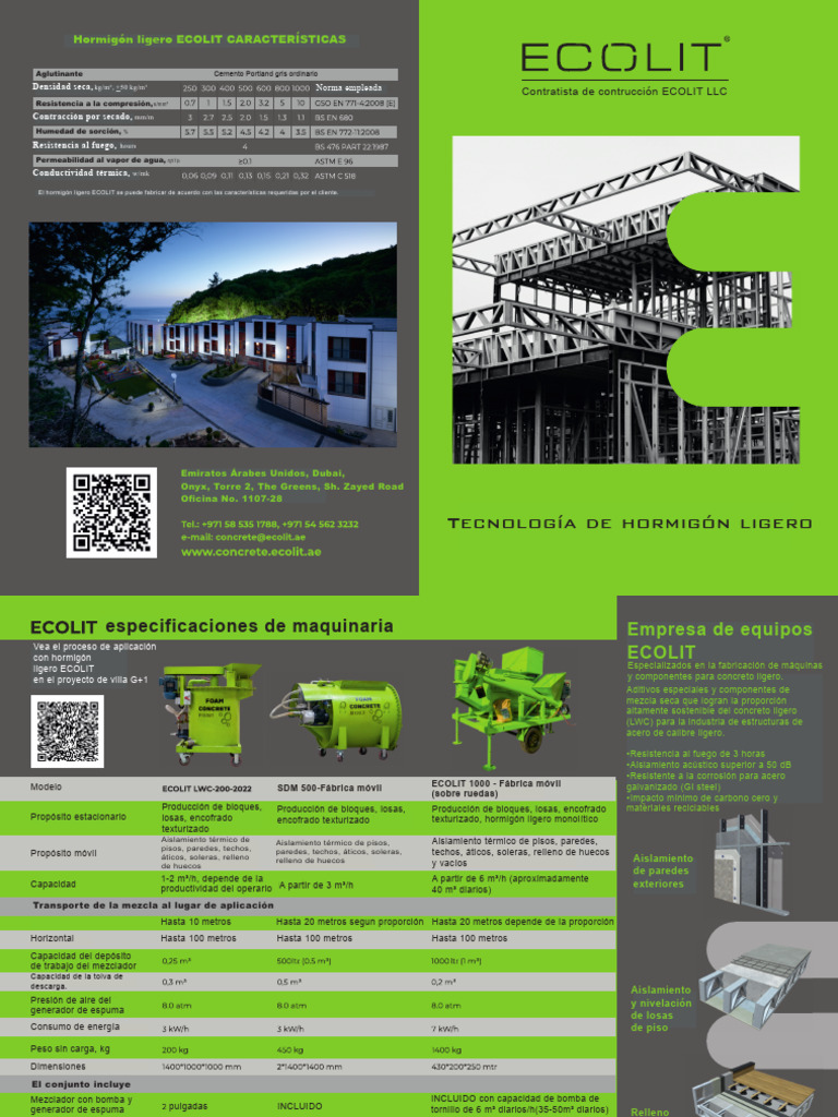 Ecolit LWC 2024 - Esp | PDF | Hormigón | Materiales