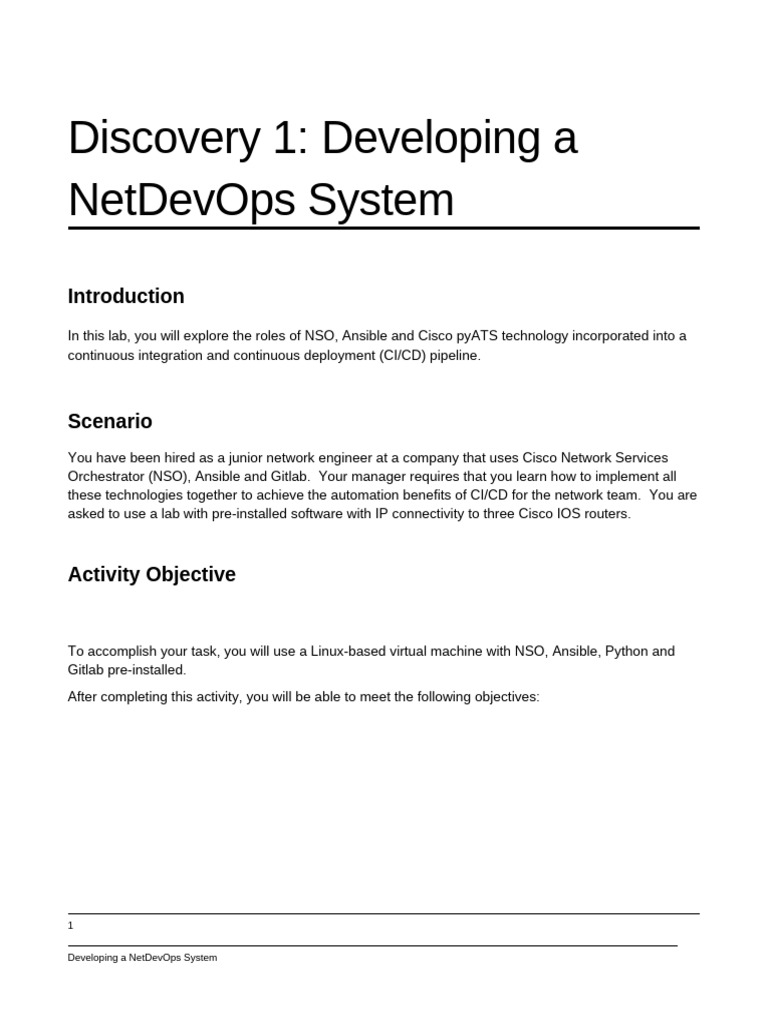LAB 1 - NetDevOps - Chris Updates | PDF | Ip Address | World Wide Web
