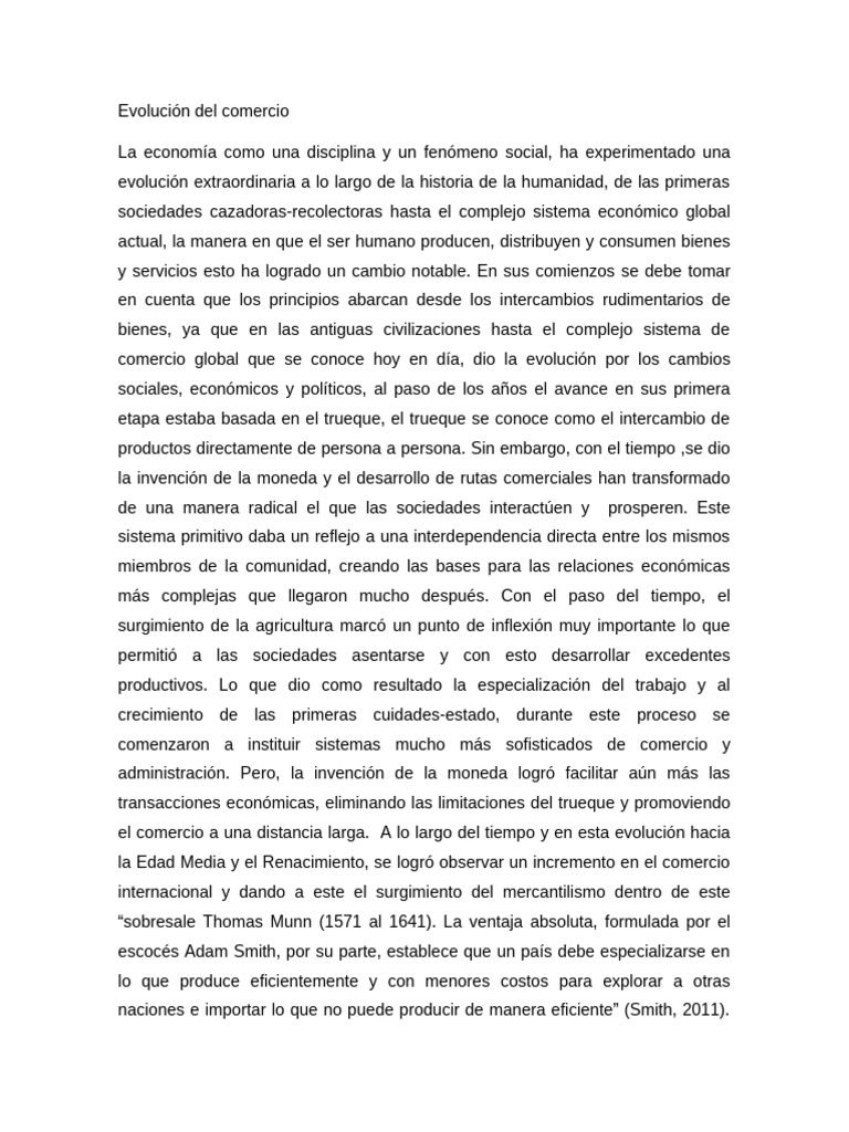 Ensayo Comercio | PDF | Comercio | Permuta